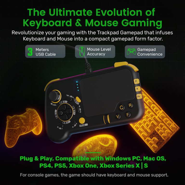 IFYOO GTP01 Wired Gaming Touchpad Controller – Black & Yellow – IFYOO ...